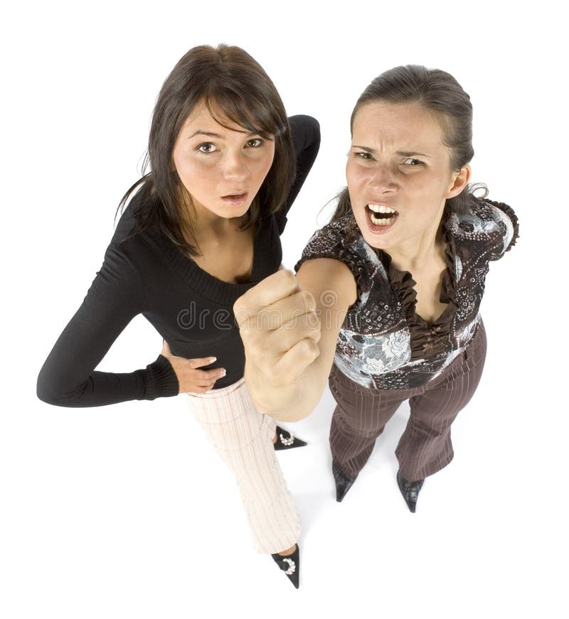 Two Angry Woman Faces the Viewer Stock Photo - Image of caucasian ...
