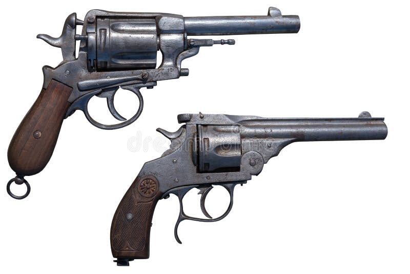 Two revolvers stock image. Image of open, fight, opened - 2366767