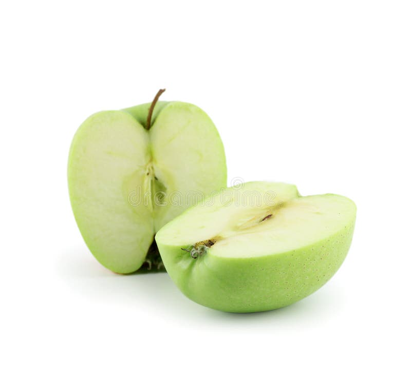Two apple halves stock image. Image of nutrition, juicy - 12532117