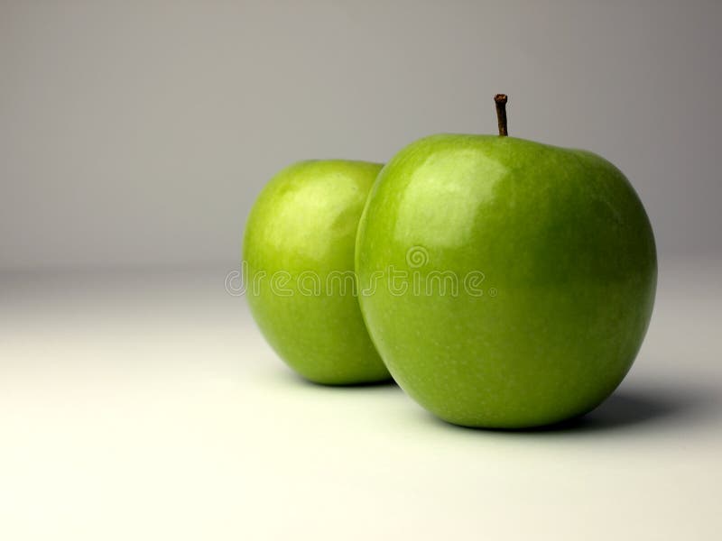 Two Apples stock image. Image of green, diet, apple, pair - 15767833