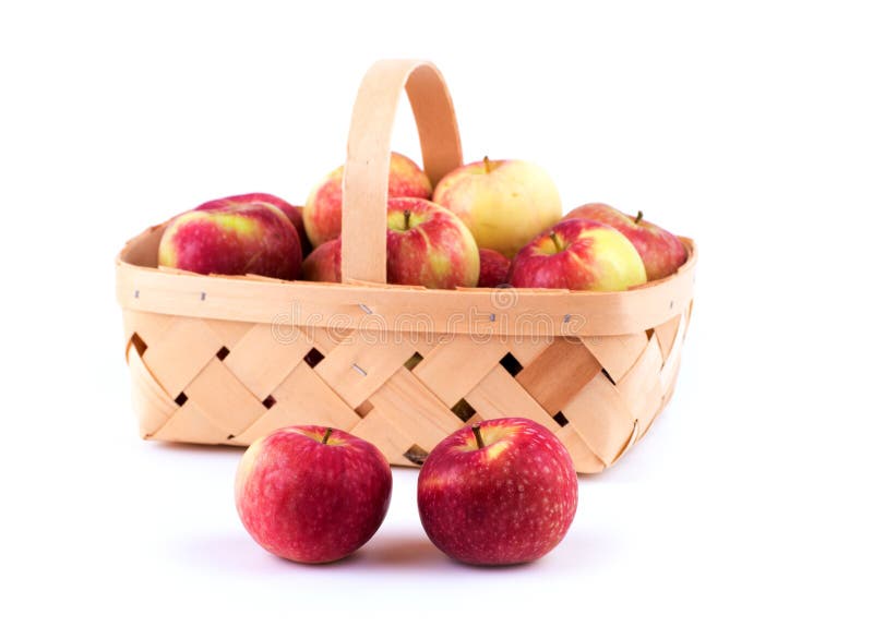 Two apples in a basket stock image. Image of picked, fresh - 23129547
