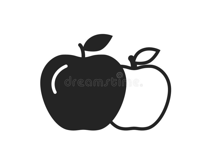 Two Apples Icon. Fruit, Gardening and Harvest Symbol Stock Vector ...