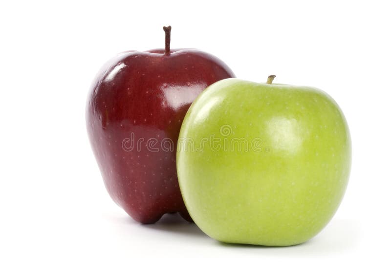Two Apples Isolated on White Stock Image - Image of diet, shot: 6569131