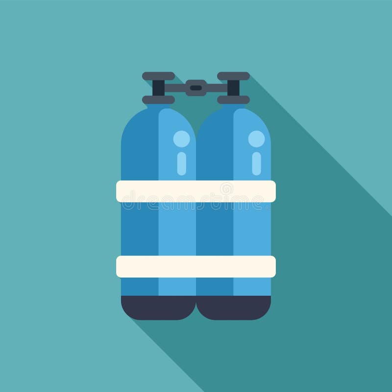 Two Aqua Diving Tanks Connected Together for Scuba Diving Stock ...