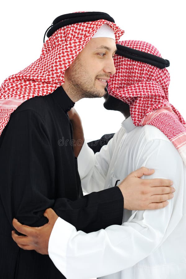 Two Arabic men having warm stock image. Image of friendship - 24917017
