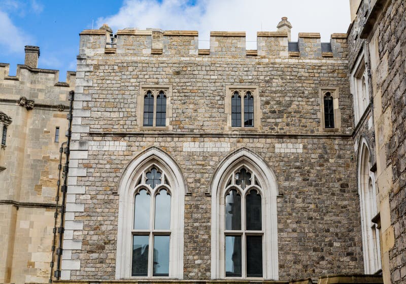 Windows in Windsor Stone Walls Stock Photo - Image of travel, tourism ...