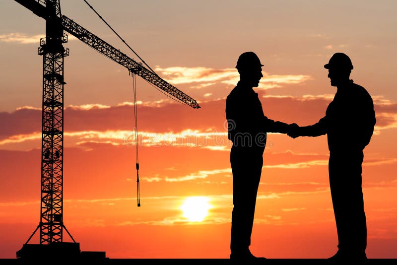 Two architect shaking hand stock image. Image of meeting - 54968375