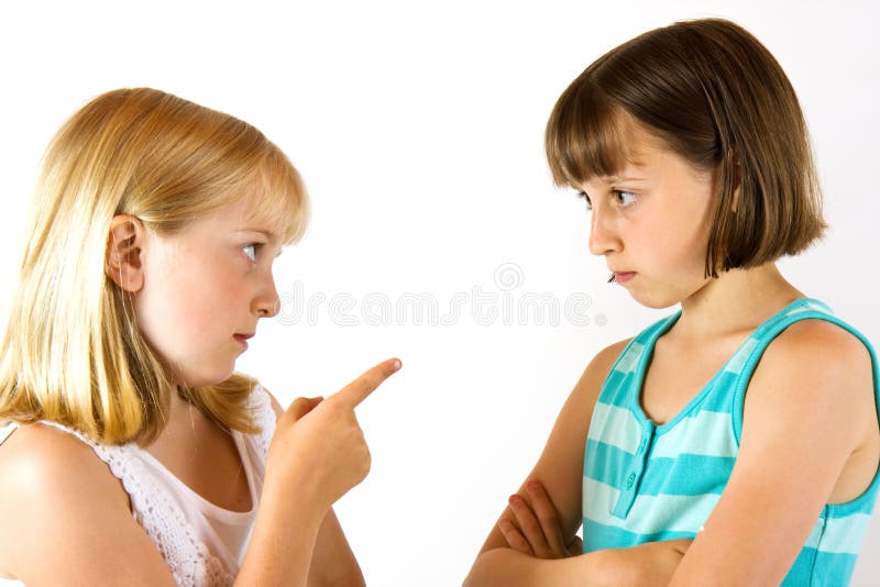 Two Arguing Sisters stock photo. Image of cross, conflict - 5950716