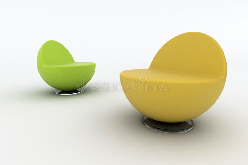 Two armchairs stock illustration. Illustration of comfortable - 12624484