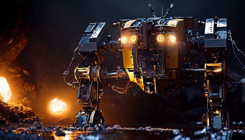 Armored Exploration Robots by Lava Stock Photo - Image of scifi ...
