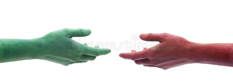 The Two Arms Stretching To Each Other Stock Image - Image of human ...