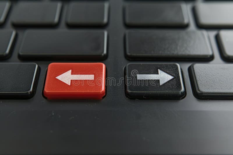 Two Arrow Keys on a Keyboard, One Pointing Left and the Other Pointing ...