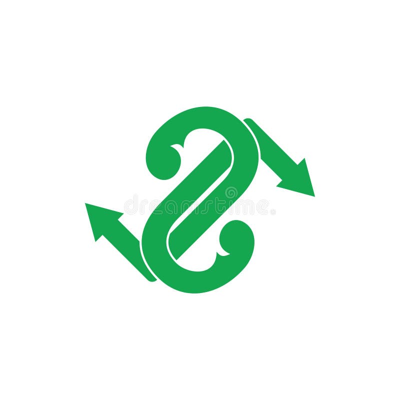 Two Arrow Linked Design Logo Vector Stock Vector - Illustration of ...