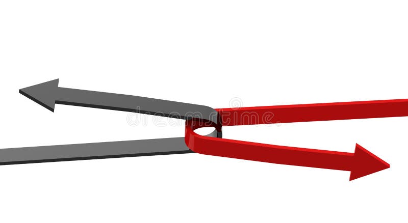 Two arrows stock illustration. Illustration of render - 23691162