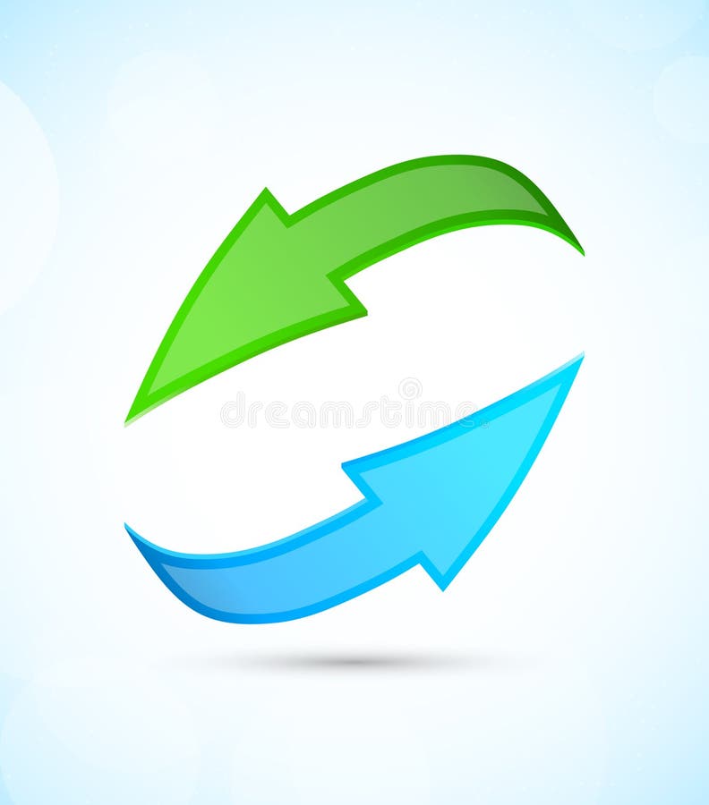 Two arrows stock vector. Illustration of recycling, swirl - 29107366