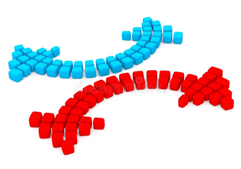 Two arrows stock illustration. Illustration of render - 9203212