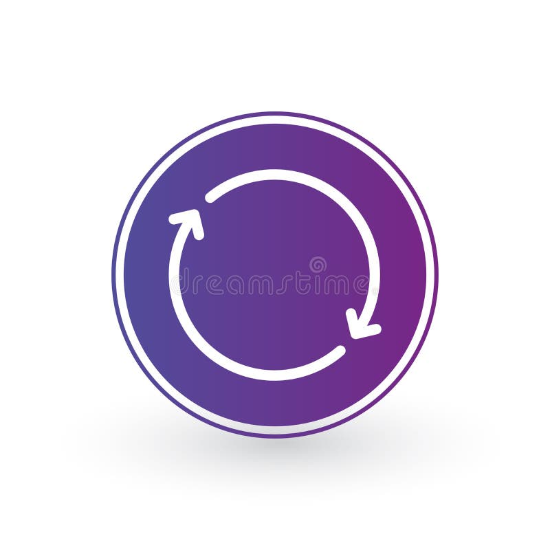 Two Arrows in Circle Linear Icon for Websites, Mobile, App, Ui ...