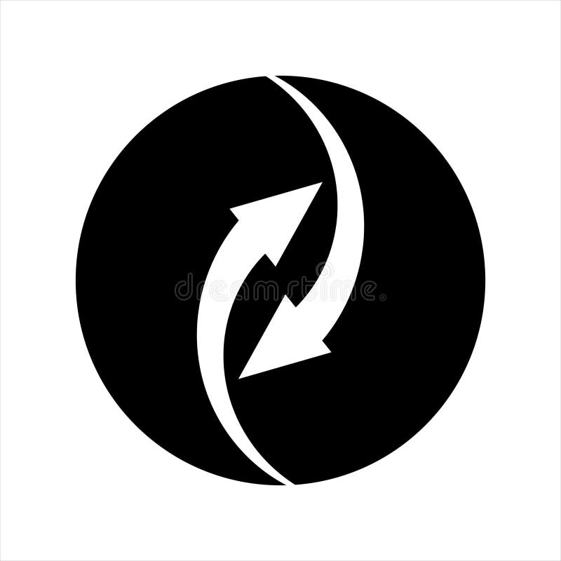 Two Arrows in a Circle. Product Logo or Icon. Flat Design Style ...