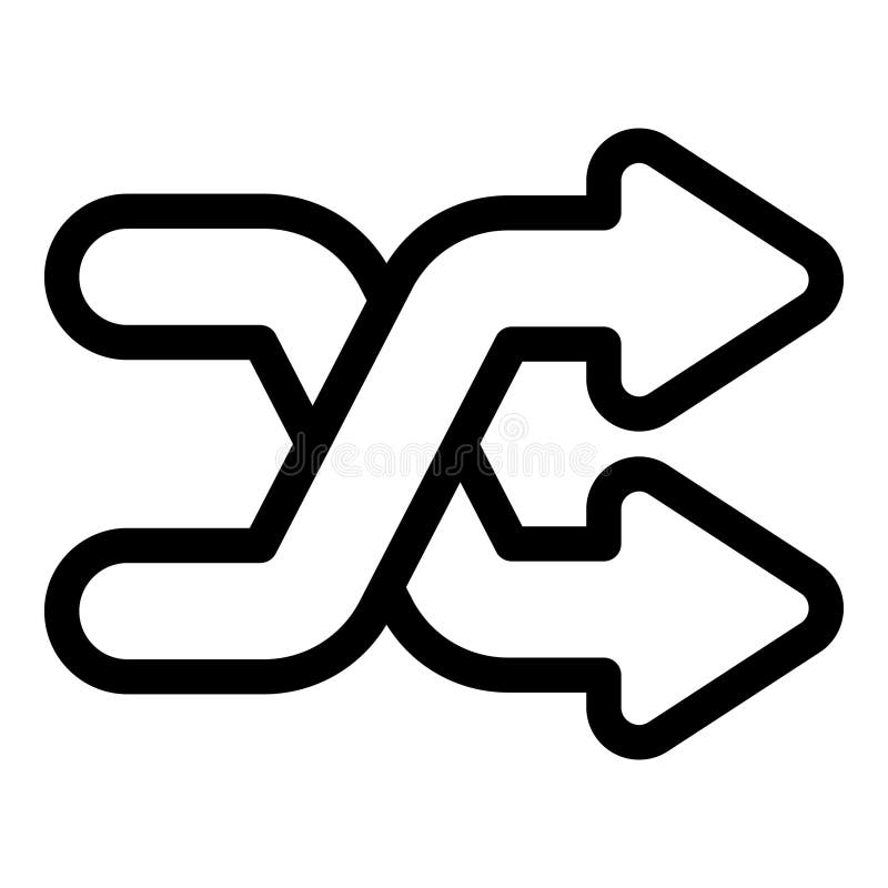 Two Arrows Crossing Paths Showing Different Directions Stock ...