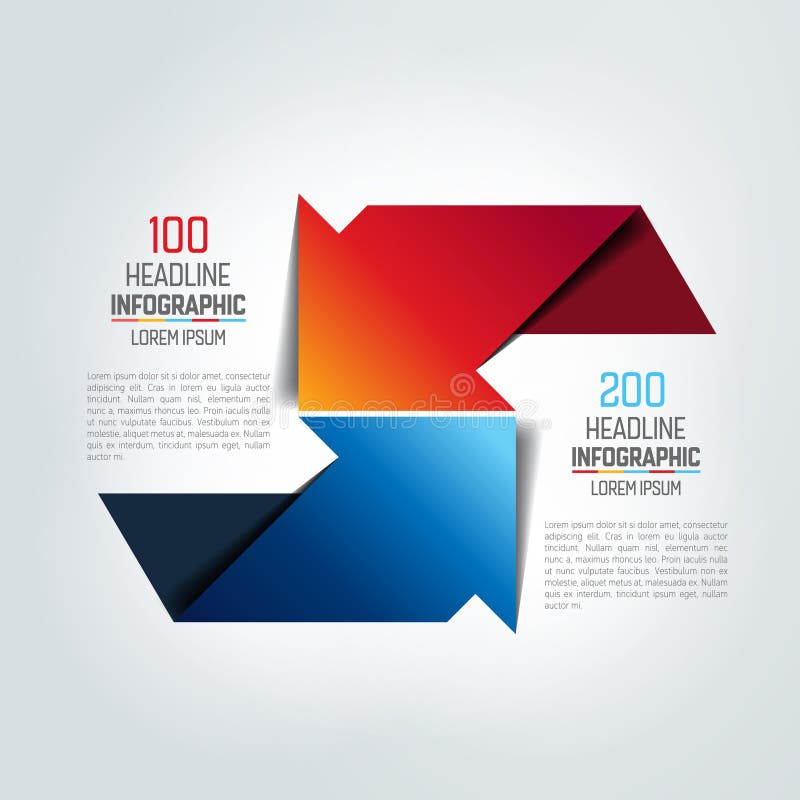 Two Arrows in Different Direction Infographic, Chart, Scheme, Diagram ...
