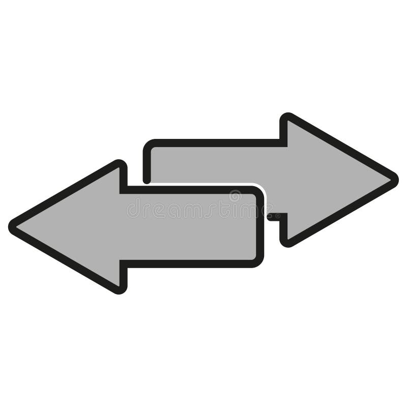 Two Arrows Different Sides. Internet Computer Icon Set. Vector ...