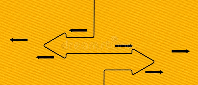 Two Arrows are Directed in Different Directions Stock Photo - Image of ...