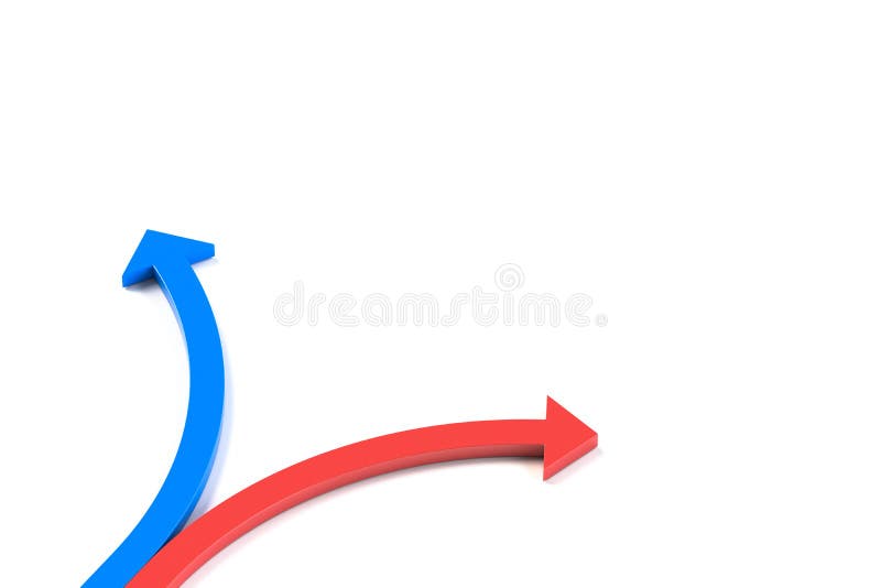 Two Arrows Divided in Different Directions Stock Illustration ...