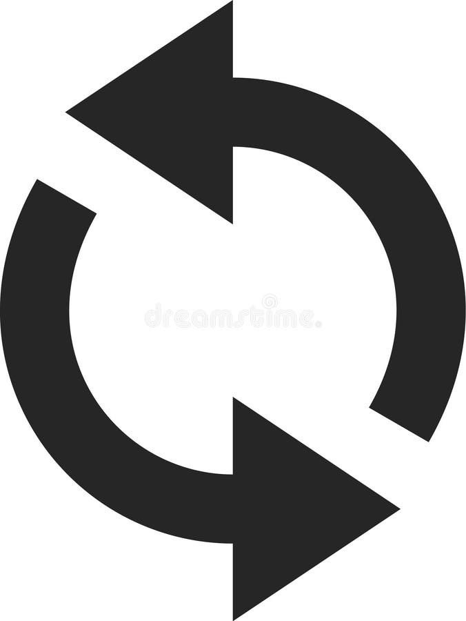 Two Arrows Forming a Circular Shape, Creating a Continuous Loop that Symbolizes Concepts Such As ...