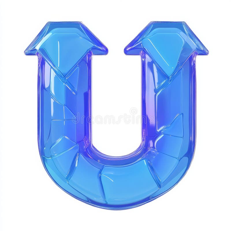 The Two Arrows Icon Represents the Update Symbol. the 3D Blue Glass ...
