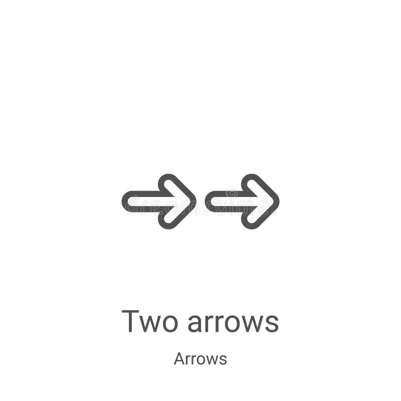 Two Arrows Icon Vector from Arrows Collection. Thin Line Two Arrows ...