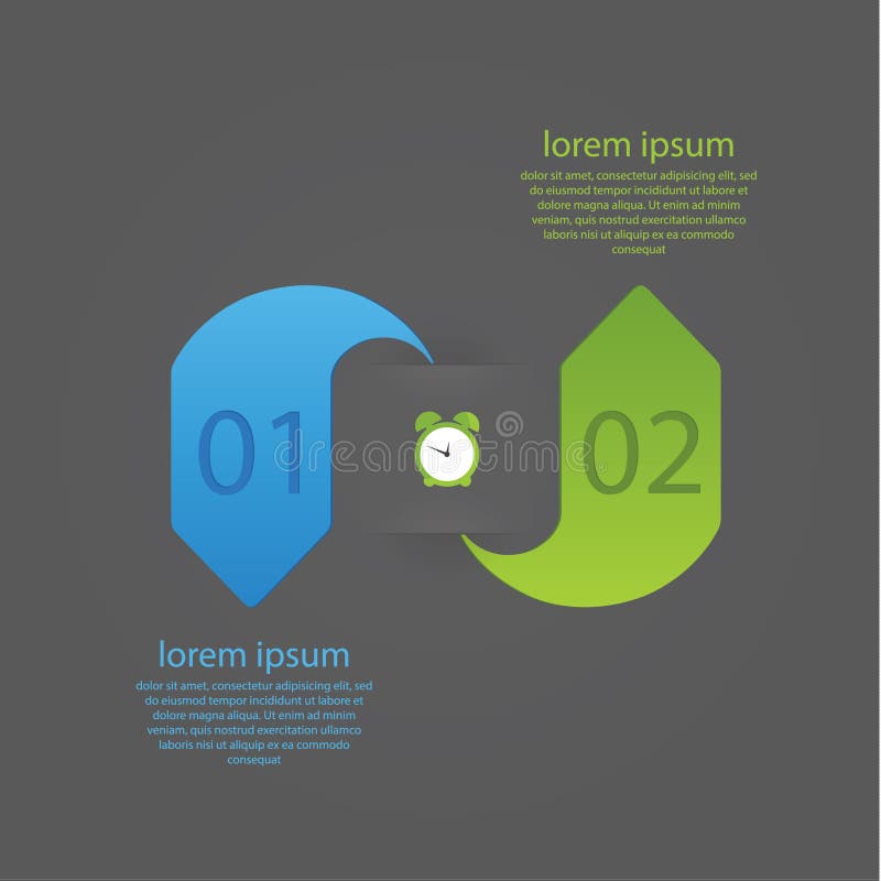 Two Arrows - Infographic Template. Two Choices in Different Colo Stock ...