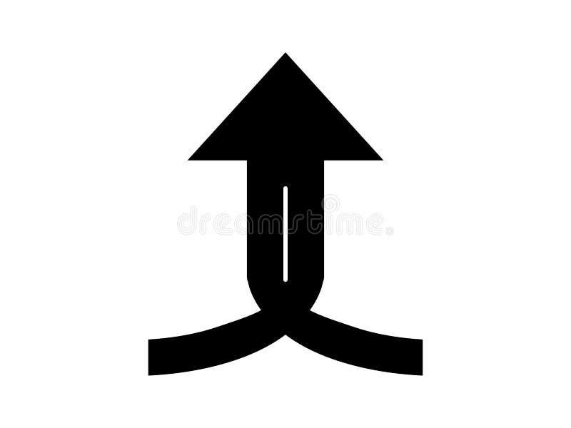 Two Arrows Merge Together Icon. Joining and Growing Stock Vector ... Two Arrows Merge Together Icon. Joining and Growing Stock Vector ...