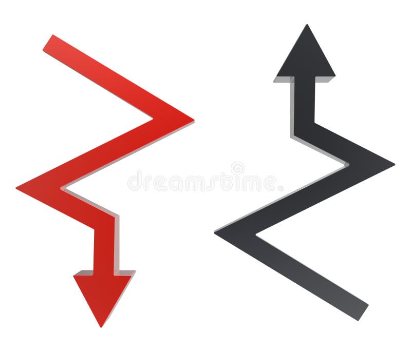 Two arrows stock illustration. Illustration of abstract - 37414321