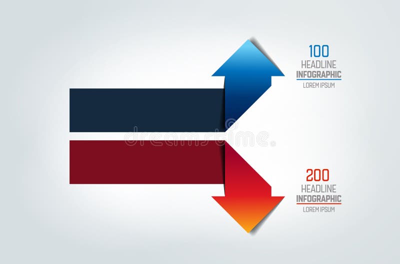 Two Arrows in Oposite Direction Infographic, Chart, Scheme, Diagram ... Two Arrows in Oposite Direction Infographic, Chart, Scheme, Diagram ...