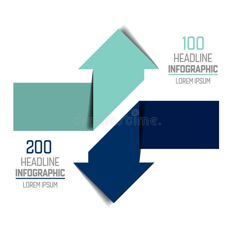 Two Arrows in Oposite Direction Infographic, Chart, Scheme, Diagram ...