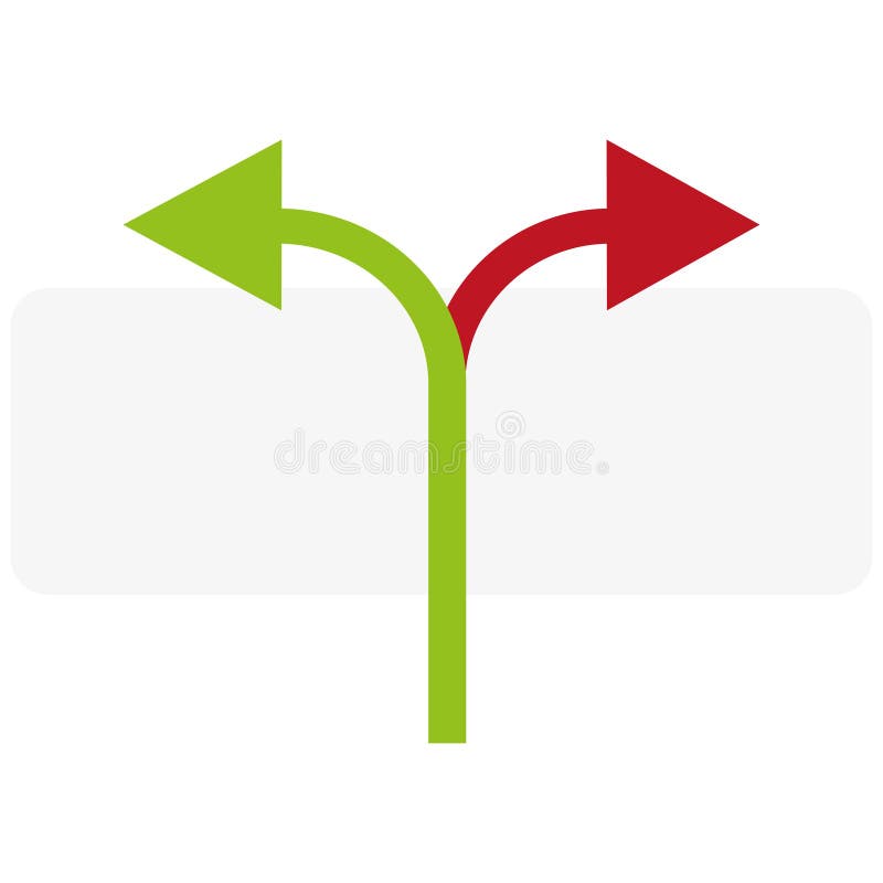 Two Arrows Out One. Growth Chart Sign. Vector Illustration Stock Vector ...