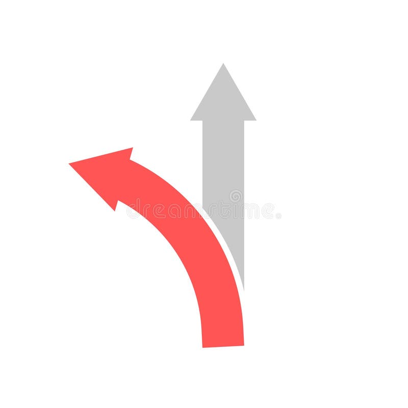 Arrow Split Directions Stock Illustrations – 230 Arrow Split Directions ...