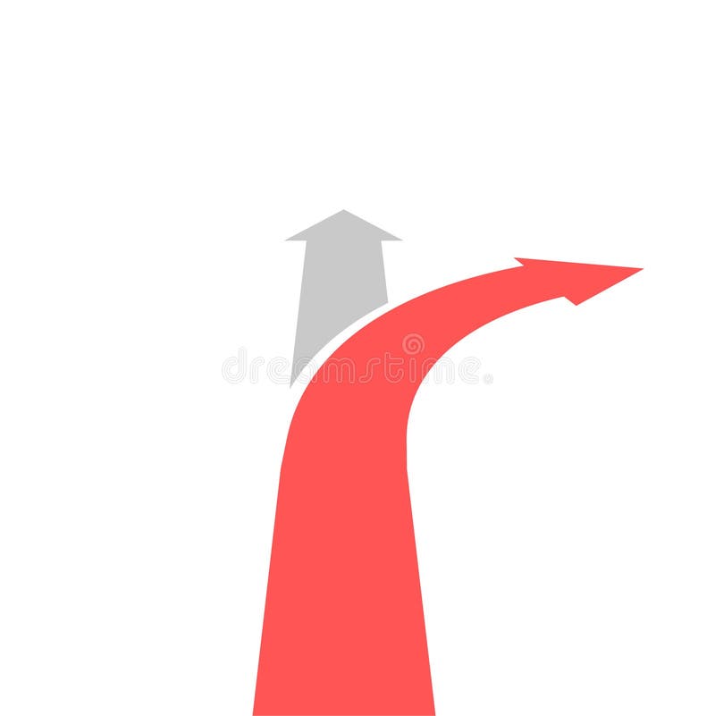 Two Arrows Pointing in Different Directions. Stock Vector ...