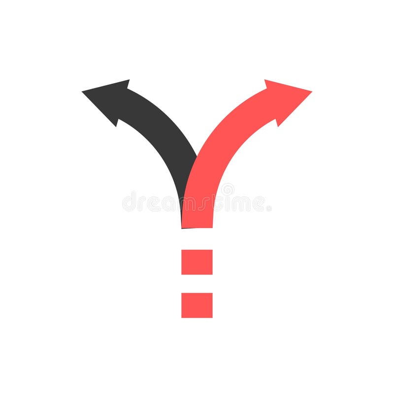 Arrow Split Directions Stock Illustrations – 230 Arrow Split Directions ...