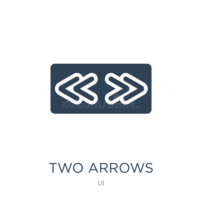 Two Arrows Pointing Right and Left Icon in Trendy Design Style. Two ...