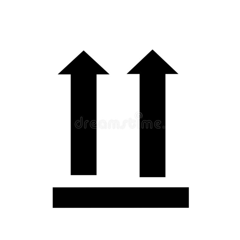 Two Arrows Side Up ,indicating Top Side of Packaging Stock Illustration ...