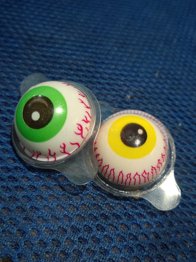 Two Artificial Eyes for Halloween Stock Photo - Image of black, fright ...