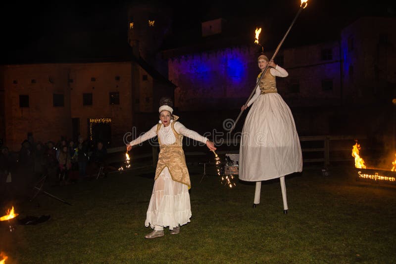 Performance Artists during Flame Show Editorial Photography - Image of ...