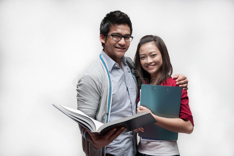 Two Asian Students Smiling 2 Stock Photo - Image of dating, college ...