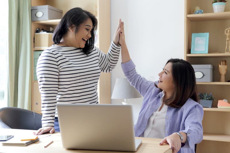 Teamwork stock image. Image of five, businesswoman, coworker - 119068577