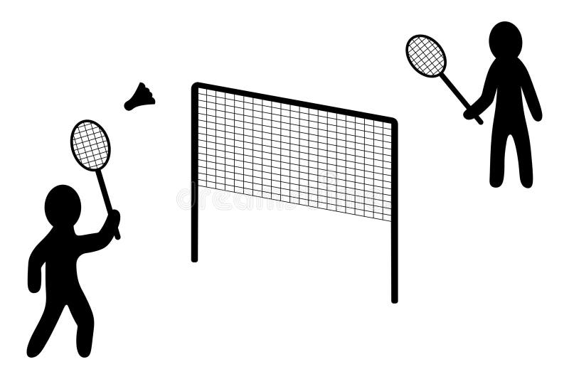 Badminton. the Player is Holding a Racket in His Hands, Preparing To ...