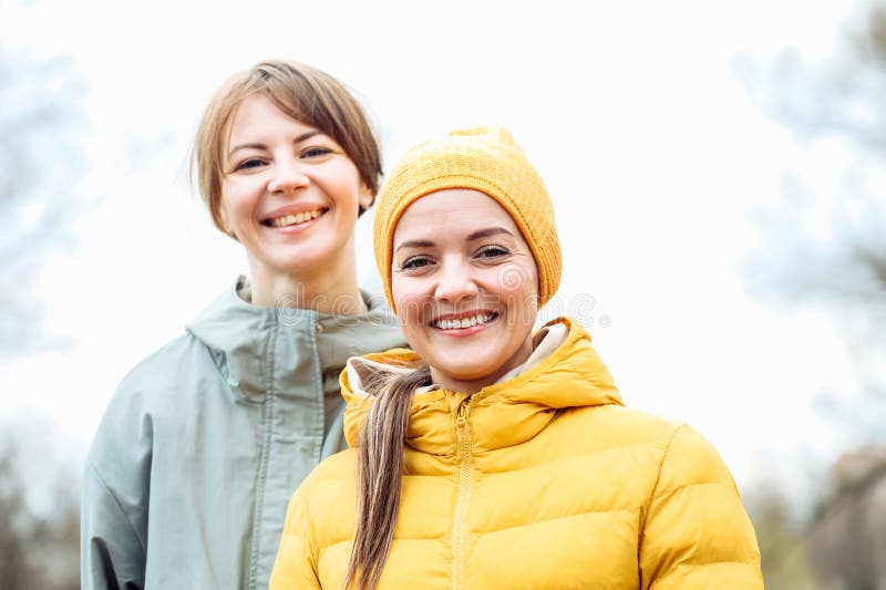 Two Athletic Women Friends in a Spring Park. Stock Photo - Image of ...