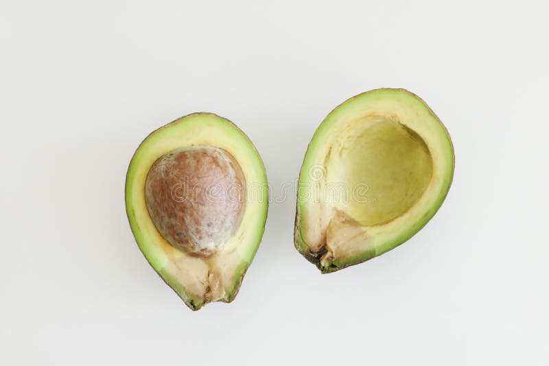 Two Avocado Pieces Isolated on a White Background Stock Image - Image ...