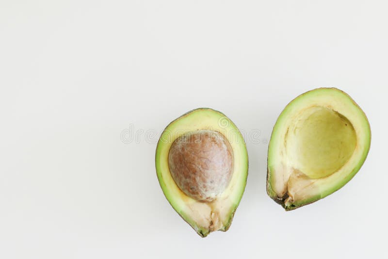 Two Avocado Pieces Isolated on a White Background Stock Image - Image ...