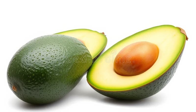 Two Avocados are Cut in Half Stock Photo - Image of seed, food: 339752580